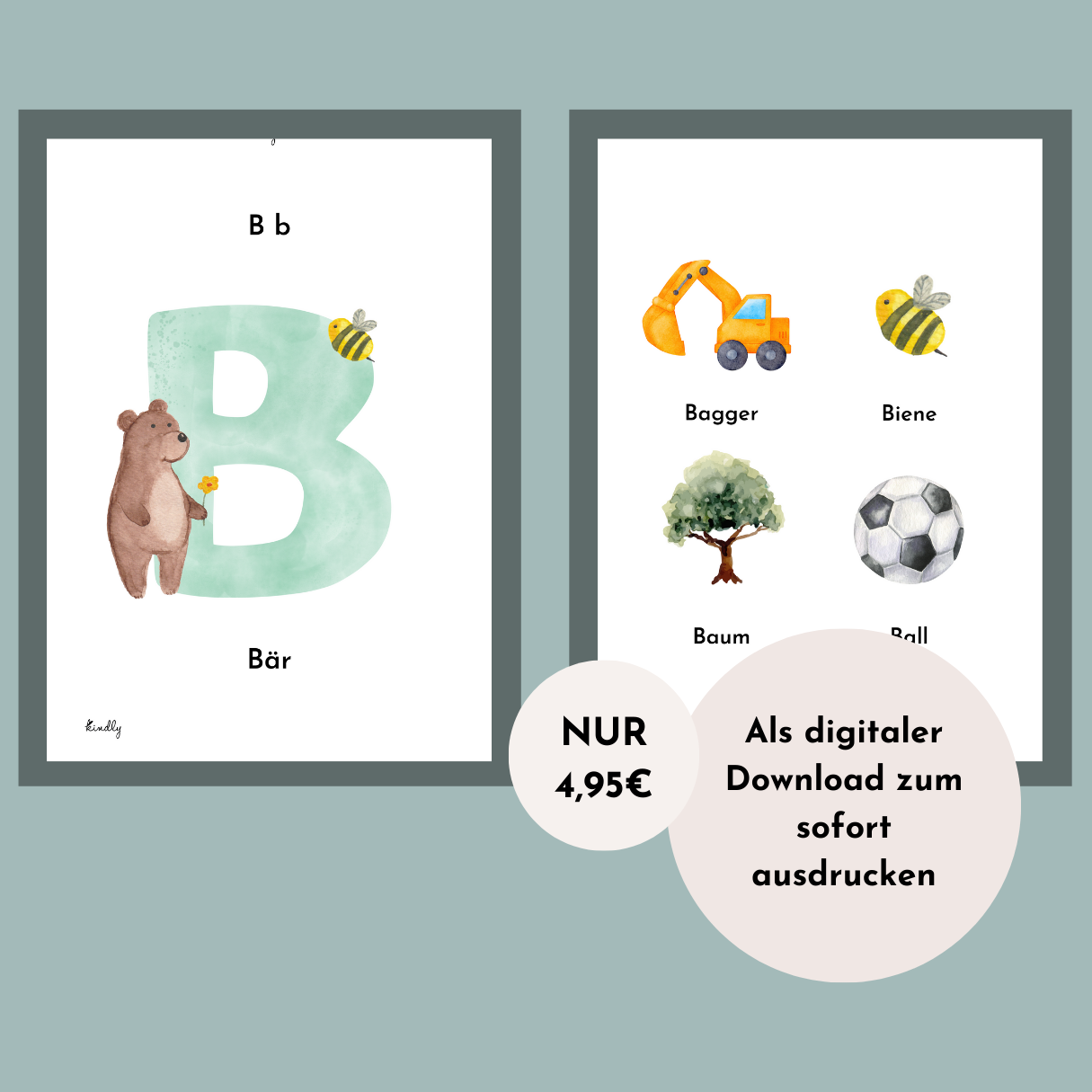 ABC Lernkarten zum ausdrucken für Schulkinder und Vorschulkinder ...