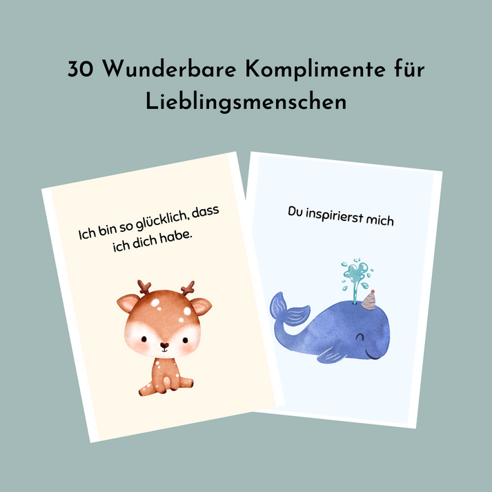 Kinder Komplimentkarten - Selbstliebe und Selbstvertrauen stärken ...